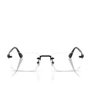 Persol Rectangle Rimless Eyeglasses - Black