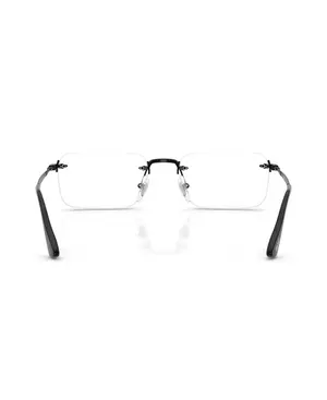 Persol Rectangle Rimless Eyeglasses - Black