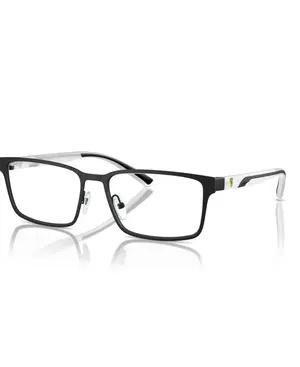 SCUDERIA FERRARI Rectangular Eyeglasses - Matte Black