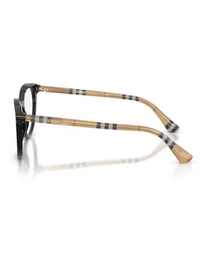 Burberry Round Acetate Eyeglasses - Black