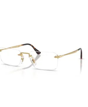 Persol Rectangle Rimless Eyeglasses - Gold