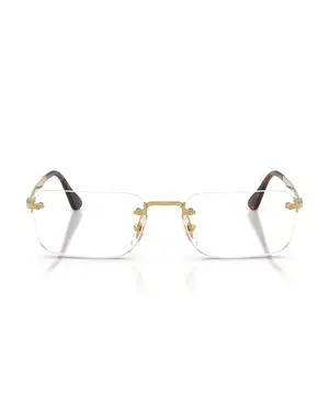 Persol Rectangle Rimless Eyeglasses - Gold