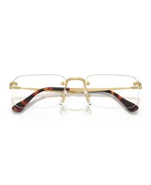 Persol Rectangle Rimless Eyeglasses - Gold