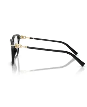 Tiffany & Co. Square Eyeglasses With Crystal Embellishments - Black