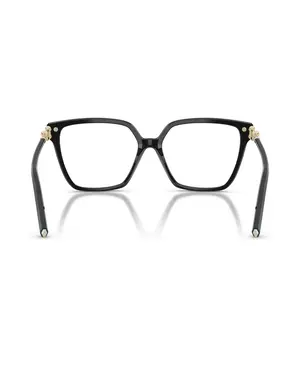 Tiffany & Co. Square Eyeglasses With Crystal Embellishments - Black