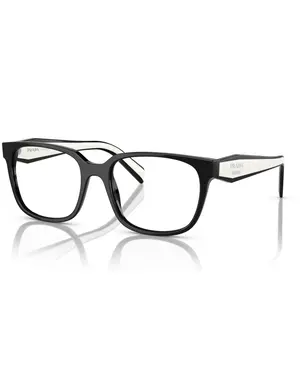 Prada Rectangle Acetate Eyeglasses - Black