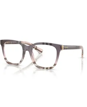 Burberry Square Full Rim Eyeglasses - Check Gradient Bow