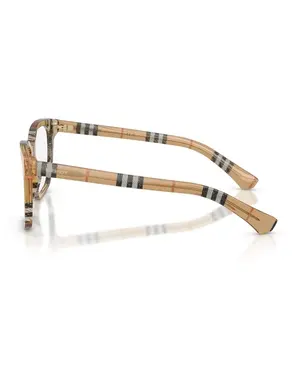 Burberry Square Full Rim Eyeglasses - Check Sand