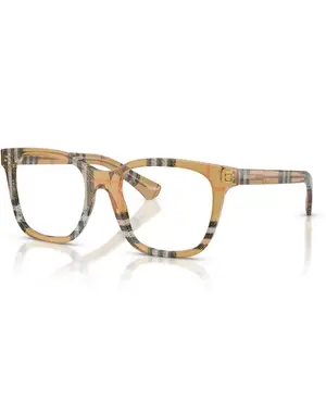 Burberry Burberry Square Eyeglasses Check Sand