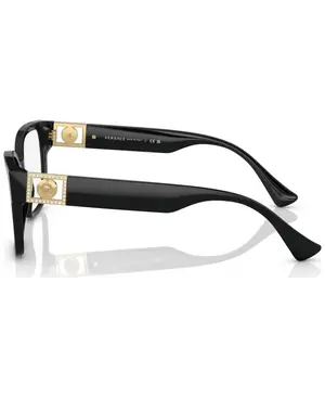 Versace Square Full Rim Eyeglasses - Black