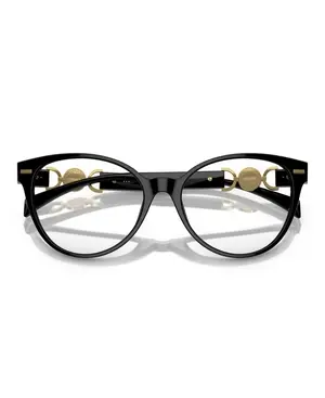 Versace Cat Eye Acetate Eyeglasses - Black
