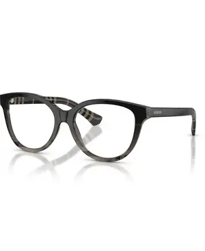 Burberry Cat Eye Eyeglasses - Check Gradient Gray