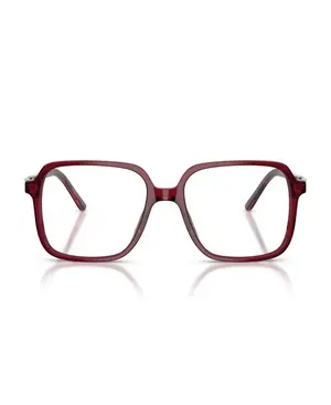 SFEROFLEX Square Full Rim Eyeglasses - Ruby