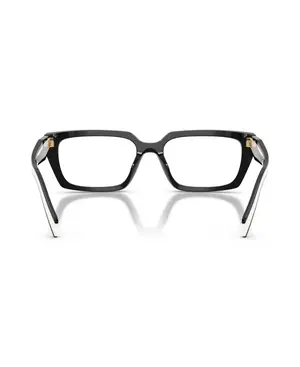 Prada Rectangular Full Rim Eyeglasses - Black