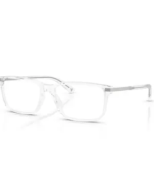 Brooks Brothers Rectangular Acetate Eyeglasses - Transparent Clear