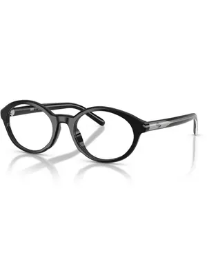 DIESEL® Diesel Oval Eyeglasses Solid Black