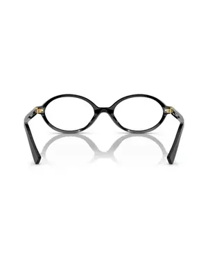 Miu Miu Oval Tortoiseshell Eyeglasses - Black