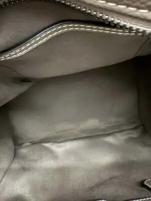 Celine Souris Drummed Calfskin Mini Luggage Tote - Gray