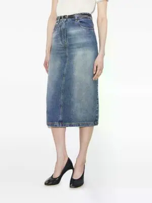 Tory Burch Denim Midi Skirt