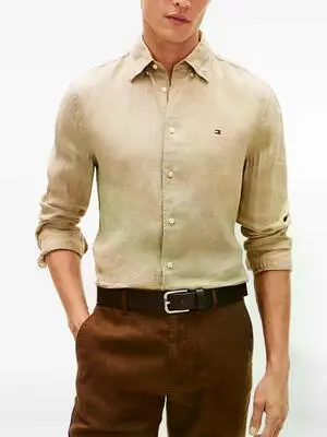 Tommy Hilfiger Logo-embroidered Shirt - Neutrals