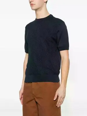 Canali Textured Short-sleeve T-shirt