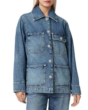 ALLSAINTS Bex Denim Jacket - Mid Indigo