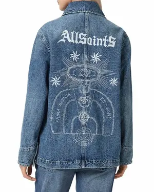 ALLSAINTS Bex Denim Jacket - Mid Indigo