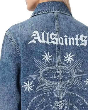 ALLSAINTS Bex Denim Jacket - Mid Indigo