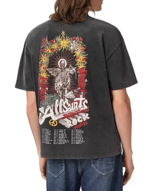 ALLSAINTS International Rock Festival Crewneck T-shirt - Washed Black