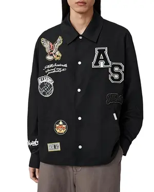 ALLSAINTS Soundman Coach Varsity Patch Shirt