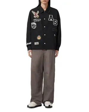 ALLSAINTS Soundman Coach Varsity Patch Shirt