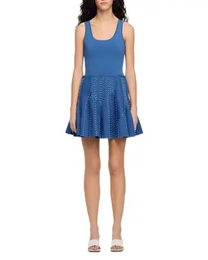 Sandro Nina Beaded Knit Mini Dress