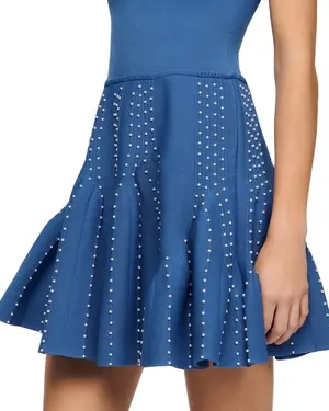 Sandro Nina Beaded Knit Mini Dress