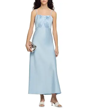 Sandro Cinderella Satin Effect Maxi Dress