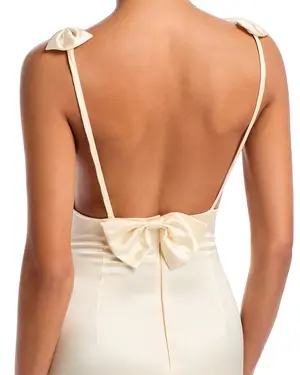 AYA MUSE Lumen Bow Trim Dress