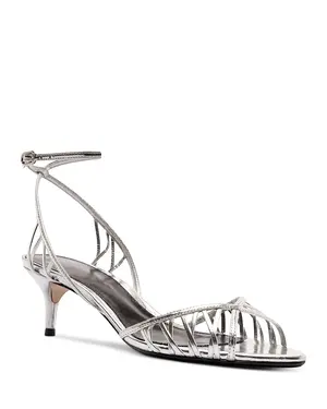 ALEXANDRE BIRMAN Solene Strappy Sandals - Silver