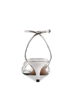 ALEXANDRE BIRMAN Solene Strappy Sandals - Silver