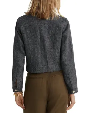 REISS Textured Trucker Jacket