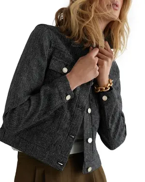 REISS Textured Trucker Jacket
