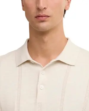 Barbour Wellburn Stripe Polo Shirt - Oatmeal