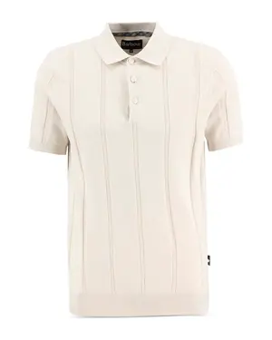 Barbour Wellburn Stripe Polo Shirt - Oatmeal