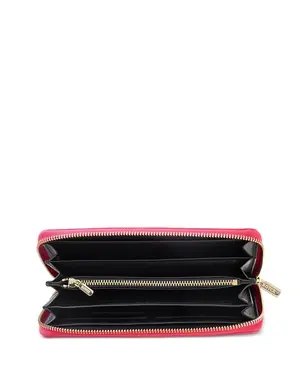 ROYCE NEW YORK Rfid Blocking Continental Zip Wallet - Pink