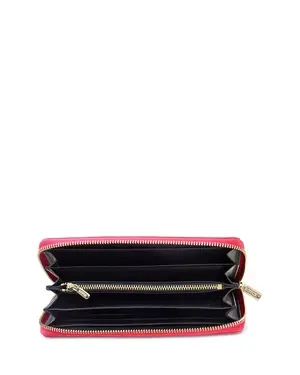 ROYCE NEW YORK Rfid Blocking Continental Zip Wallet - Pink