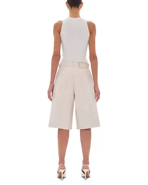 HAIKURE Wrinkled Leather Shorts