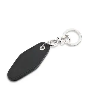ROYCE NEW YORK Vintage Leather Hotel Style Keychain - Black