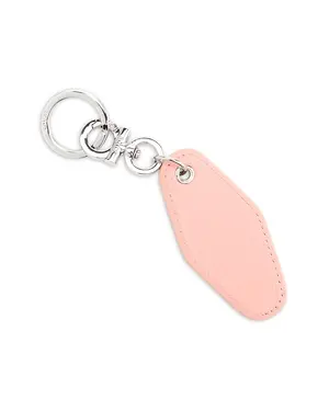 ROYCE NEW YORK Vintage Leather Hotel Style Keychain - Light Pink