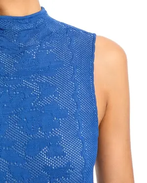 Aqua Placed Crochet Midi Dress