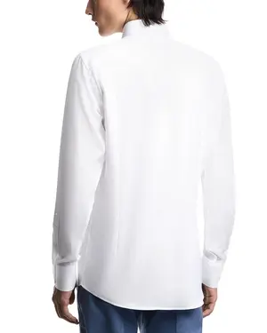 Emporio Armani New York Regular Fit Textured Dress Shirt - White