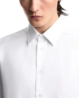 Emporio Armani New York Regular Fit Textured Dress Shirt - White