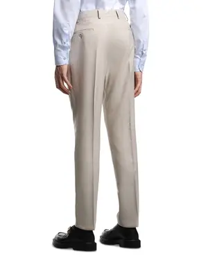 Emporio Armani Wool, Silk & Linen Flat Front Trousers